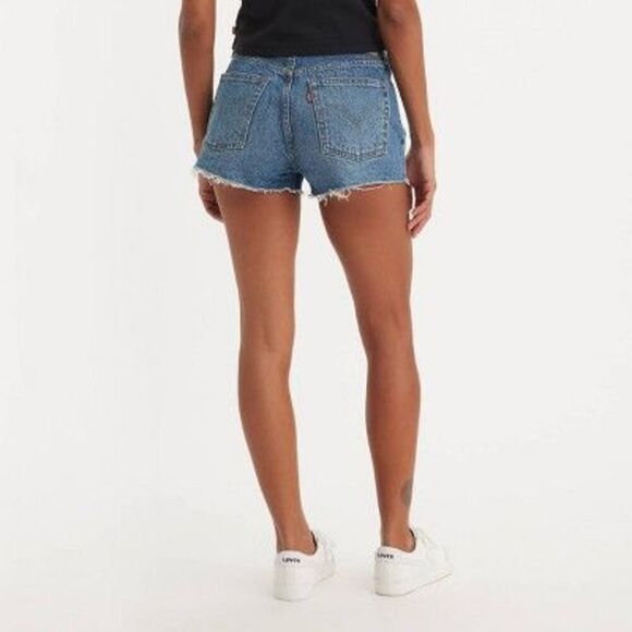 Levi's | Shorts | Open Box Levis Womens High Rise Denim Jean Sho Darn ...
